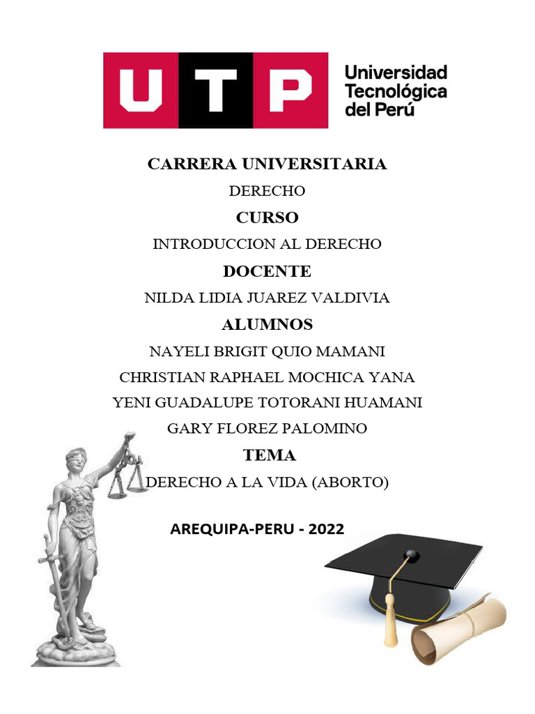 TAREA ACADEMICA Caratula e Indice Final | PDF | Aborto | El embarazo