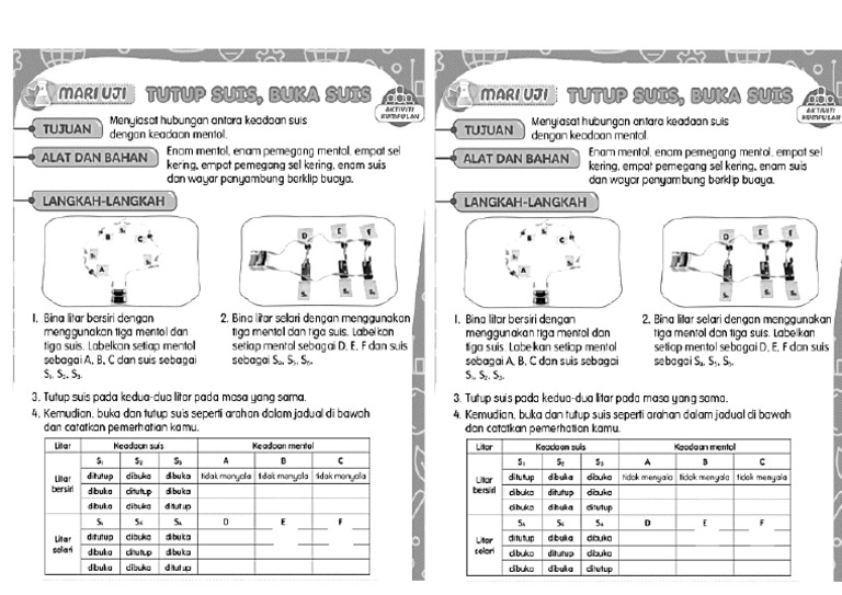 Eksperimen Suis Buka Suis Tutup | PDF