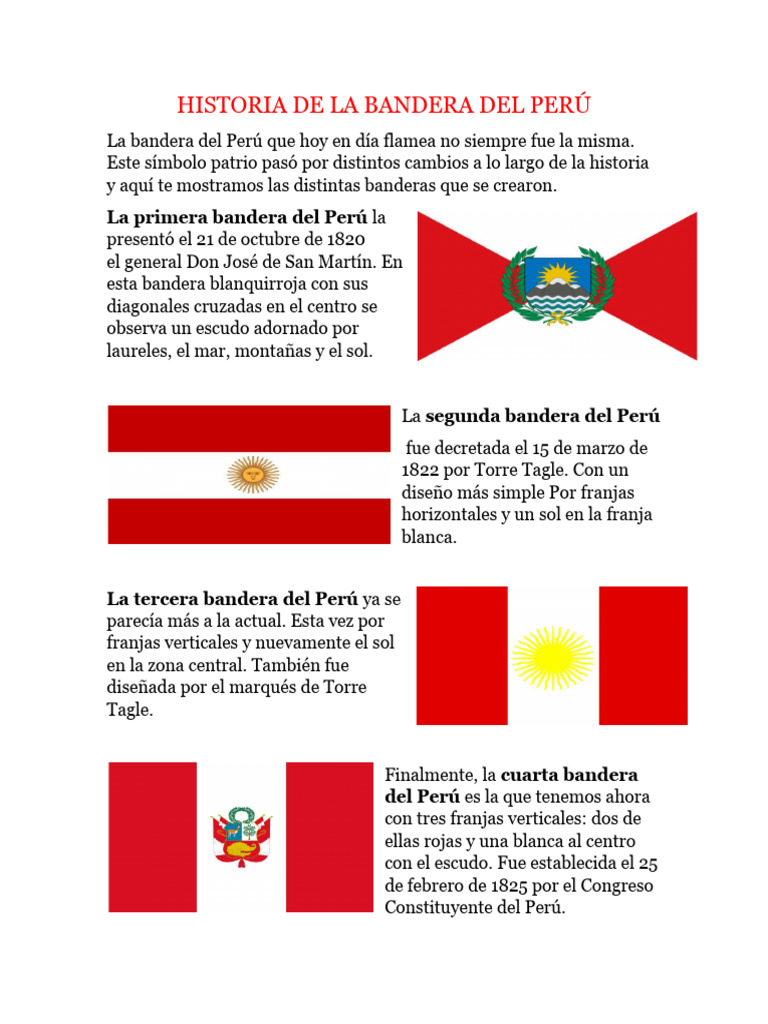 Historia de la Bandera del Perú | PDF | Arte | Historia
