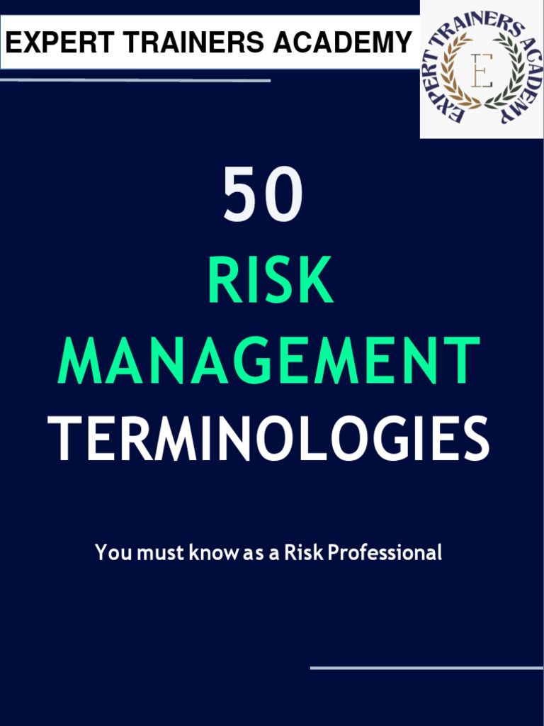 50 Risk Management Terminologies | PDF | Risk | Risk Management