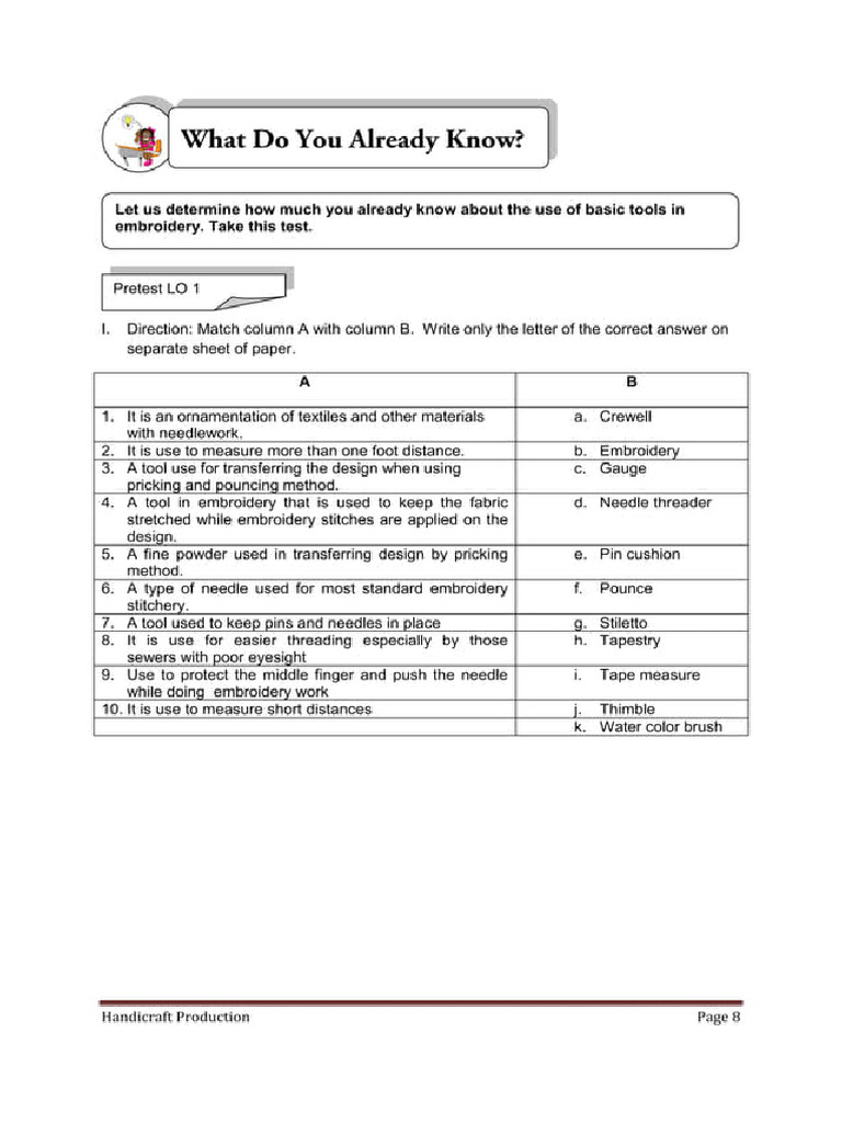 Grade 8 Activity | PDF