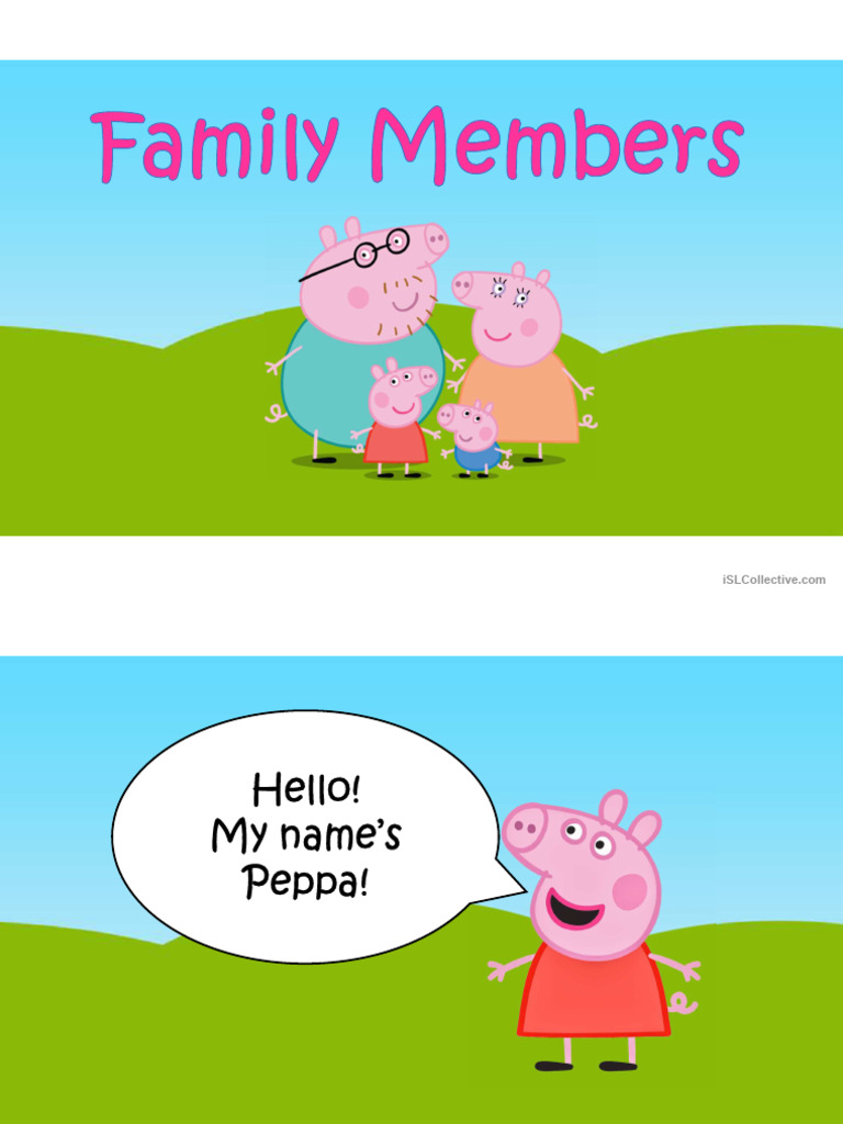 Family Members - Peppa Pig Family With Sound | PDF | Wellness | Lifestyle