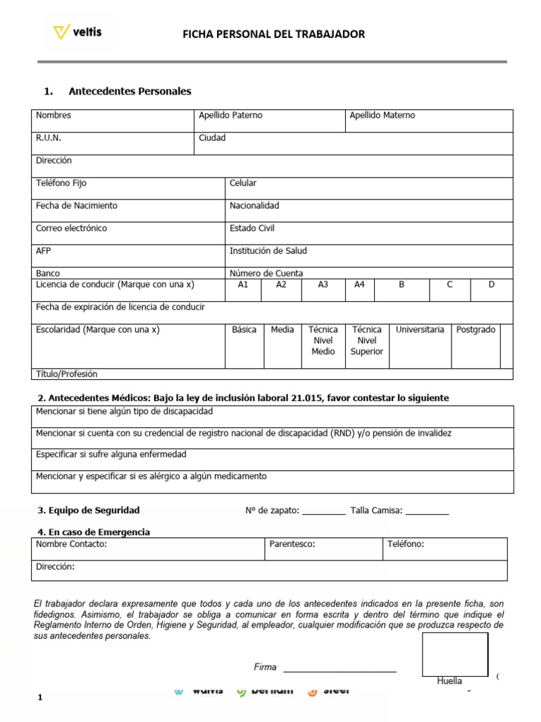 Ficha Personal | PDF