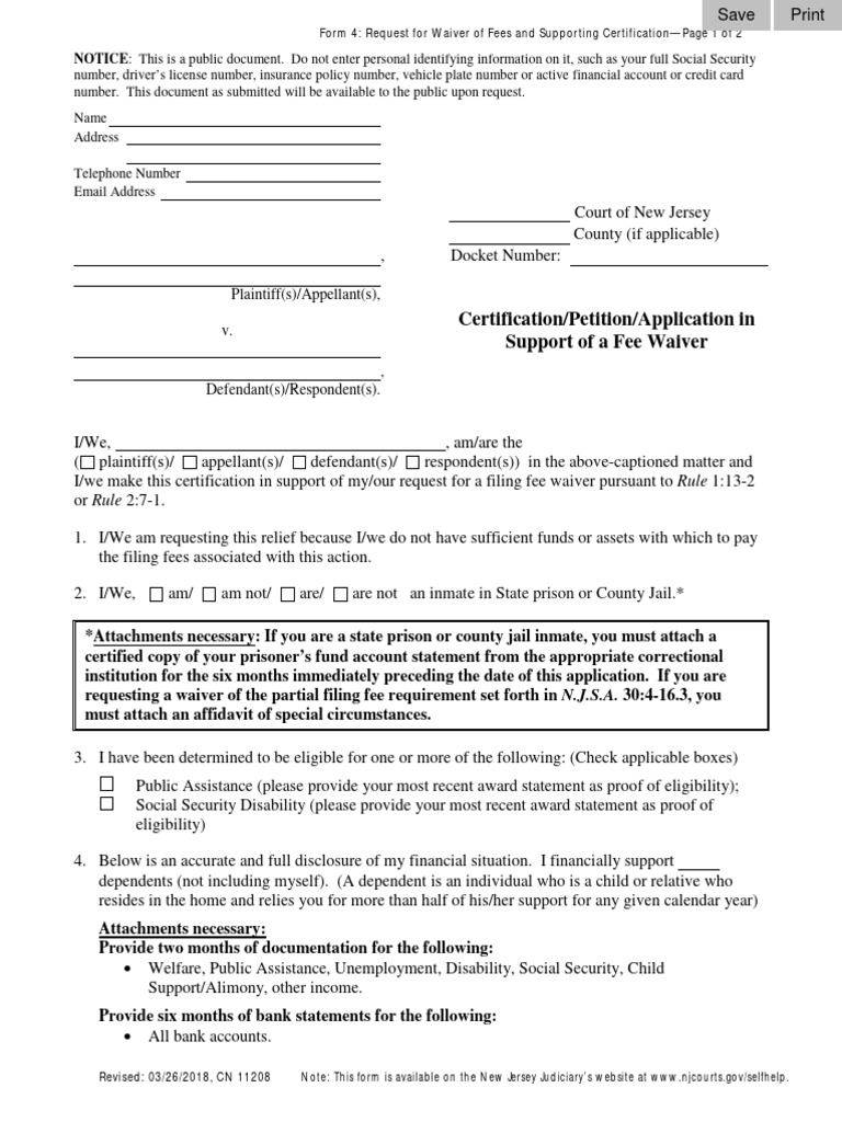 Request For Fee Waiver 2019 | PDF | Social Security (United States ...