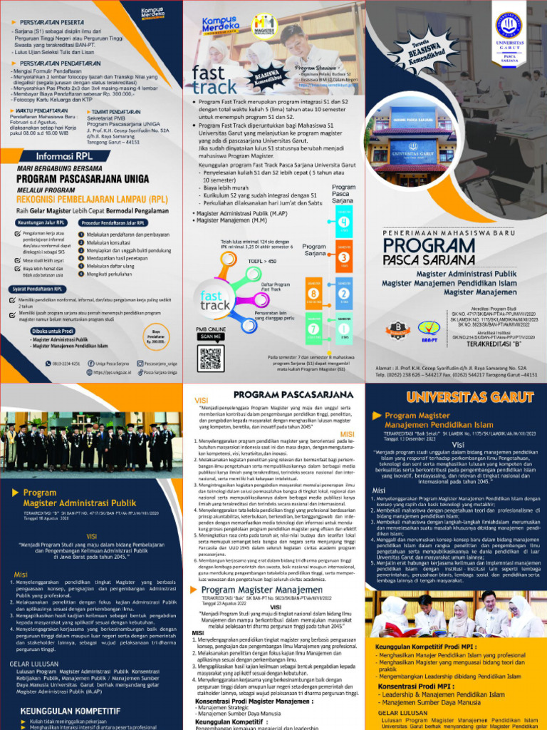 E Brosur Pasca UNIGA 2024 2025 | PDF