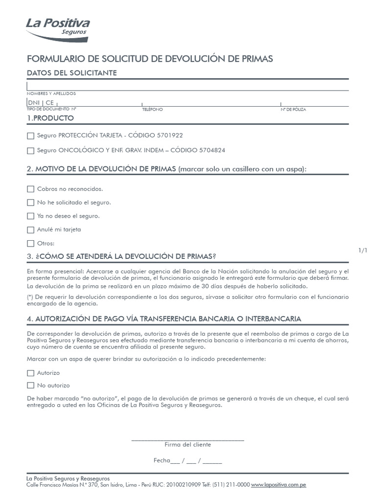 formulario-devolucion-primas | PDF