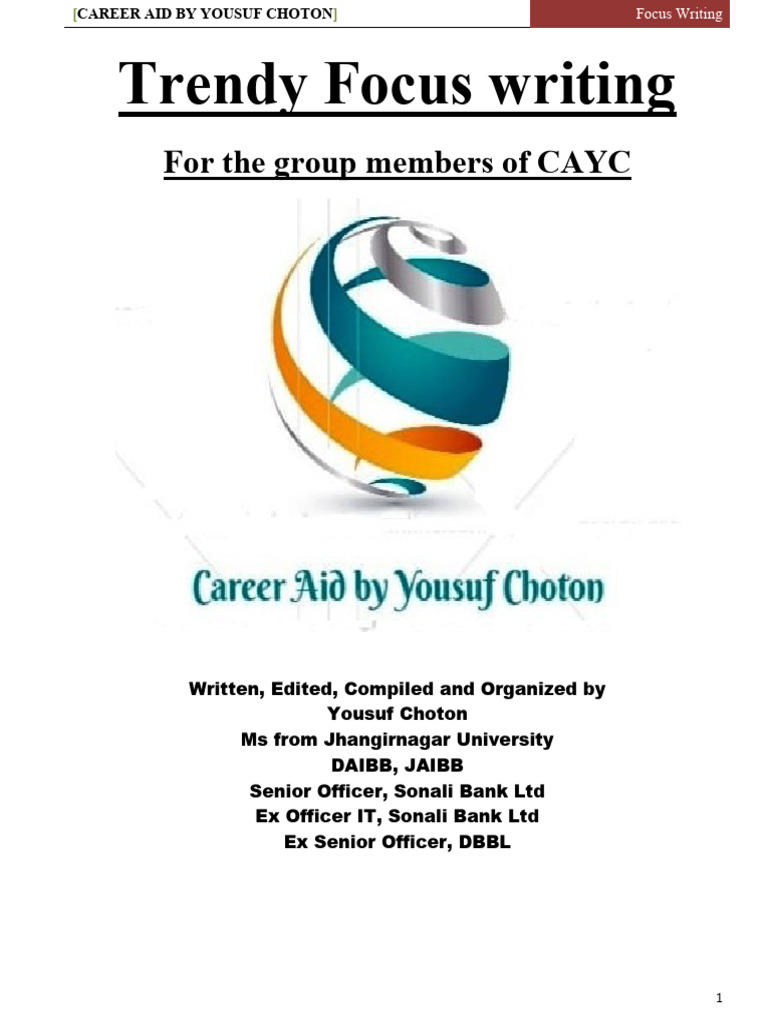 Trendy Focus Writing | PDF