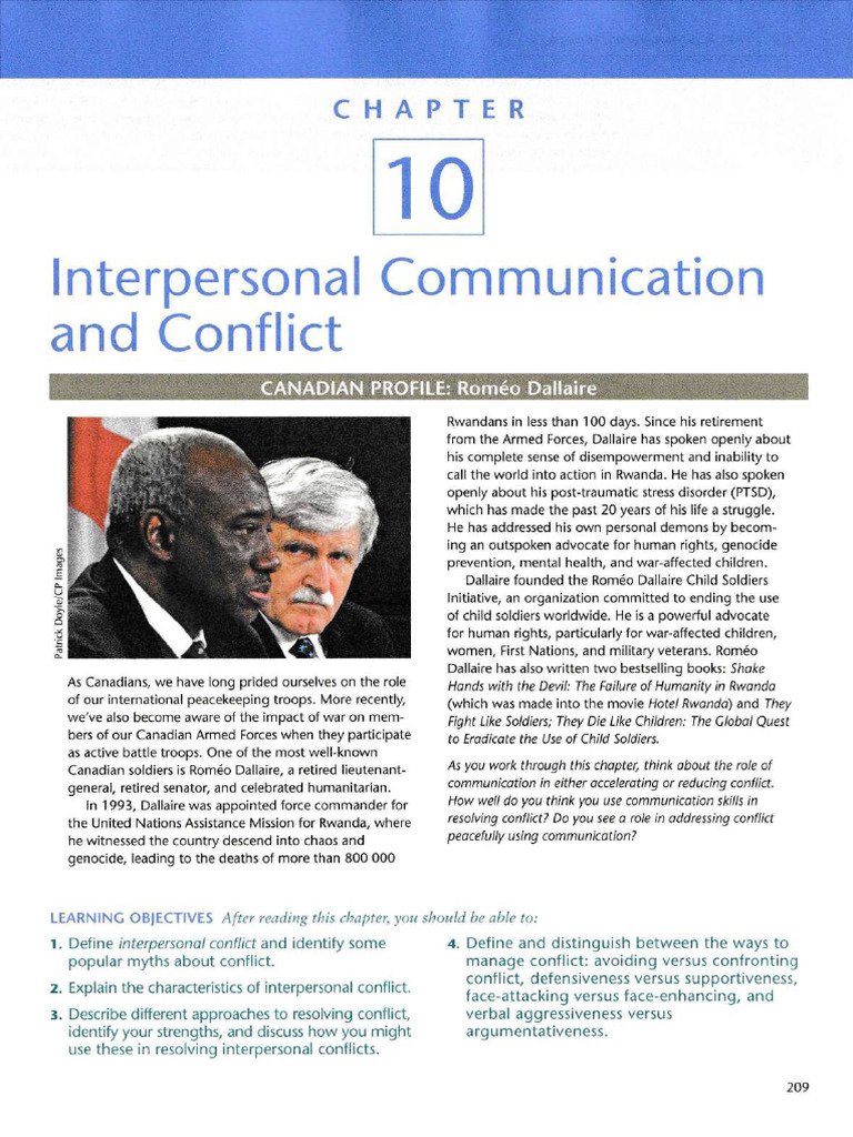 Interpersonal Conflict and Communication | PDF | Interpersonal ...