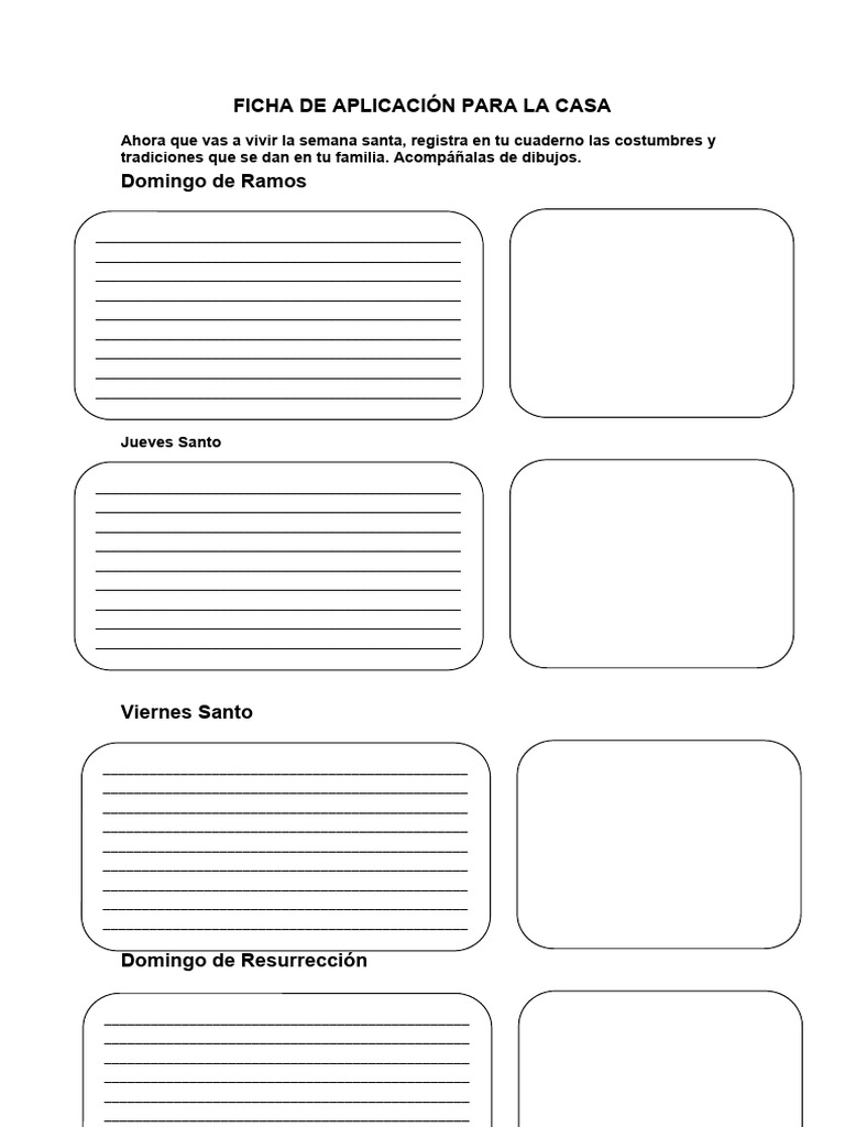 FICHA DE APLICACIÓN 25 al 27 | PDF | Fiestas cristianas y días santos