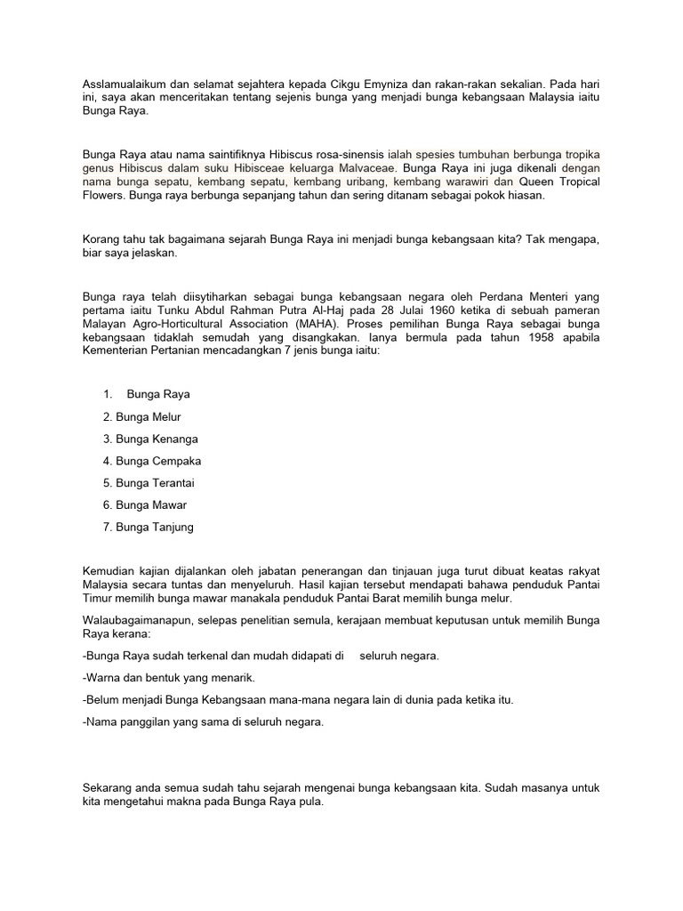 Bunga Raya | PDF
