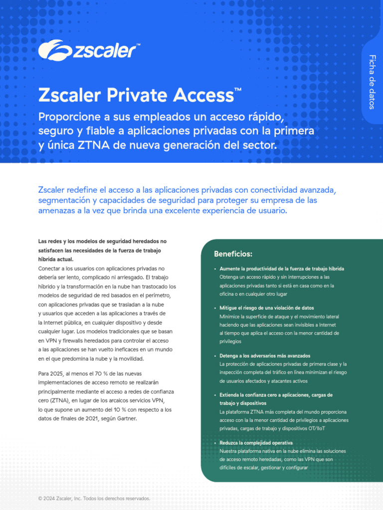 Zscaler Private Access Es MX | PDF | Computación en la nube | Red privada virtual