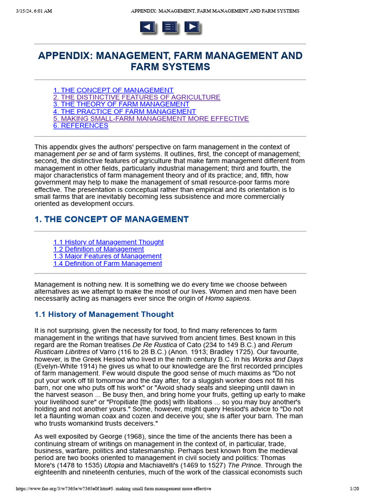 Appendix- Management, Farm Management and Farm Systems | PDF | System ...