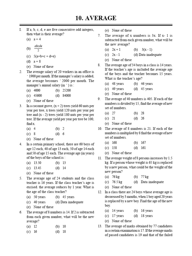 Average 2 | PDF | Speed