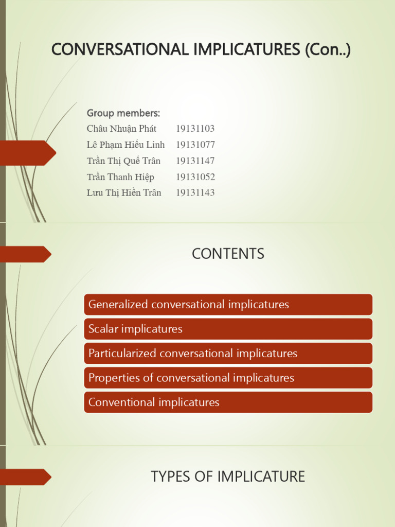 Conversational Implicatures | PDF | Semiotics