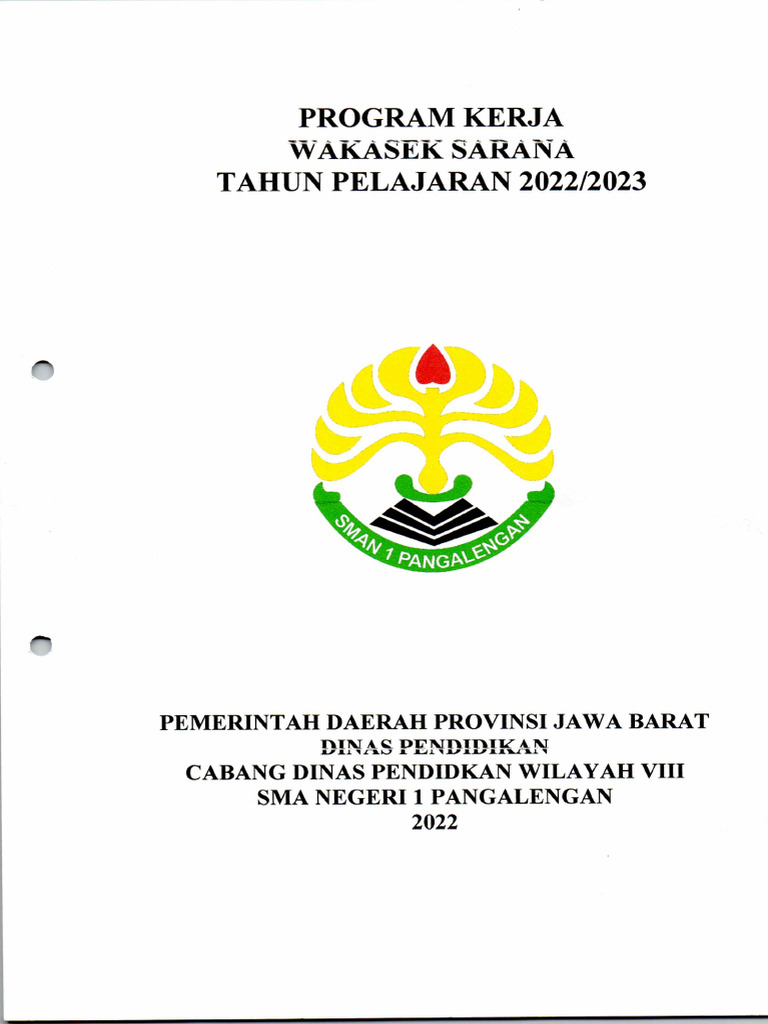 Cover Program Kerja Sarpras20230226 - 12594808 | PDF