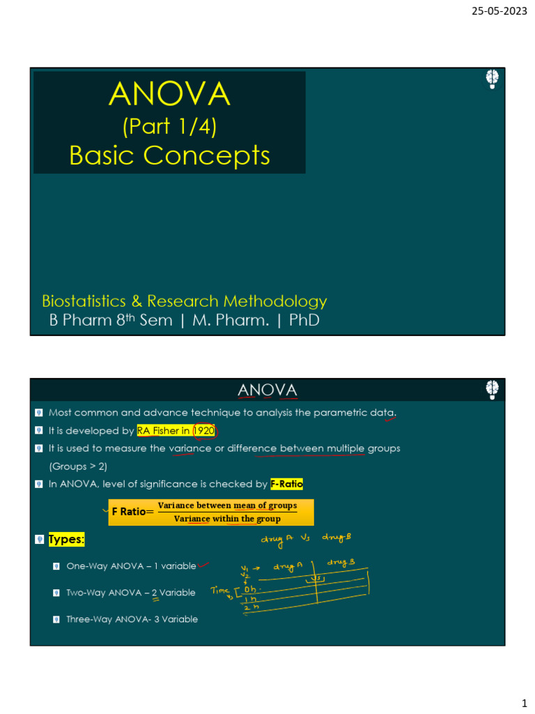 Anova | PDF | Analysis Of Variance | Variance