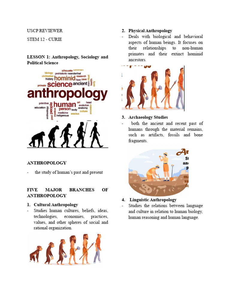 LESSON-1-2UCSP-REVIEWER | PDF | Anthropology | Society