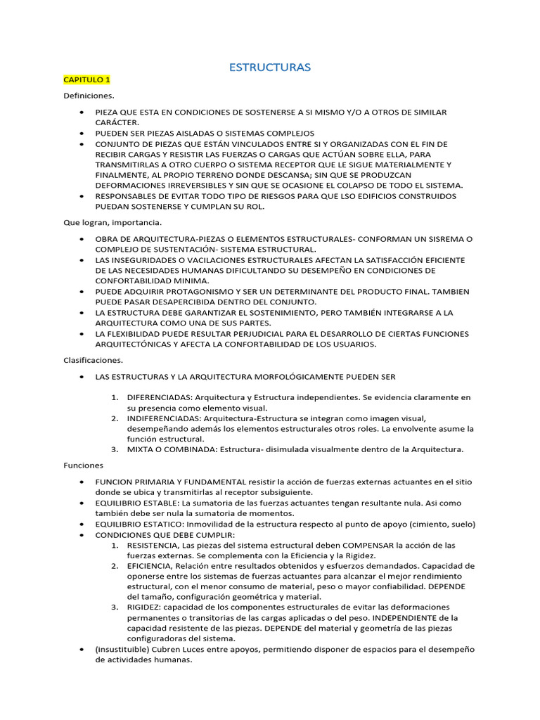 ESTRUCTURAS Resumen | PDF | Pandeo | Estrés (Mecánica)