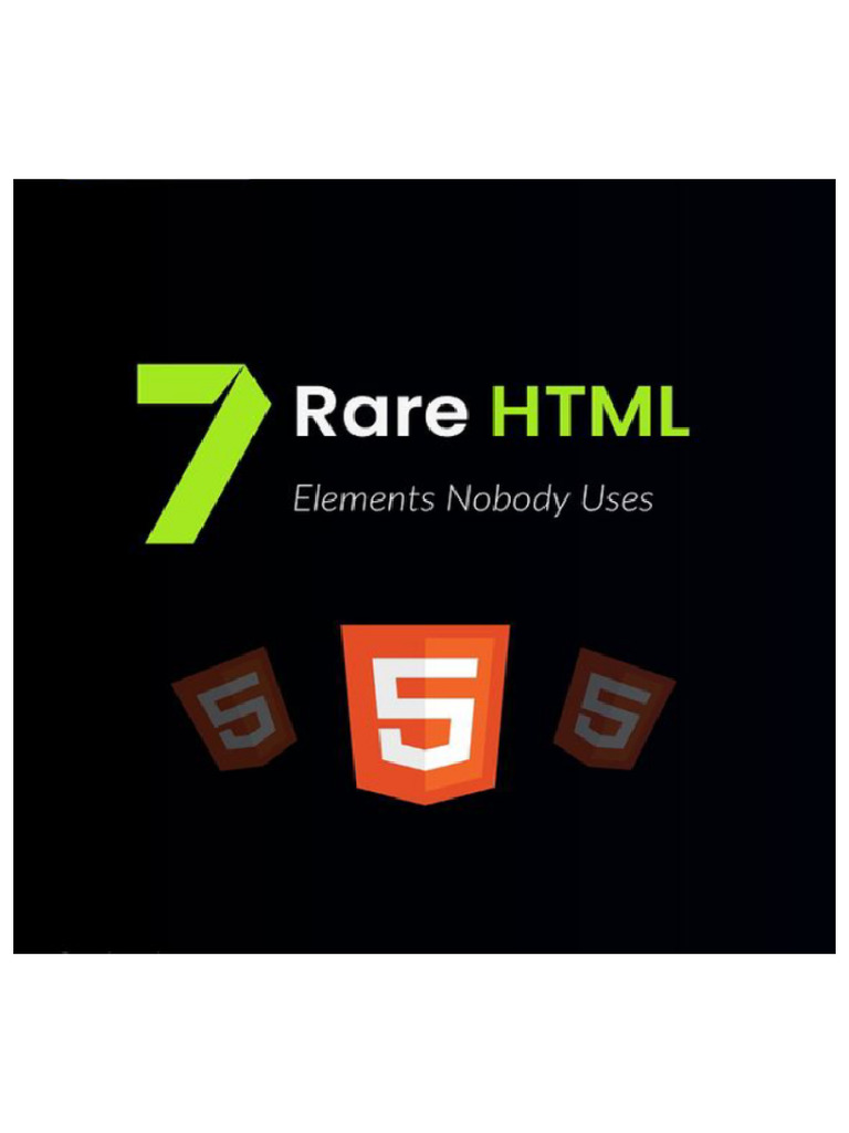 7 Rare Html Elements Nobody Uses 1693957669 Pdf 