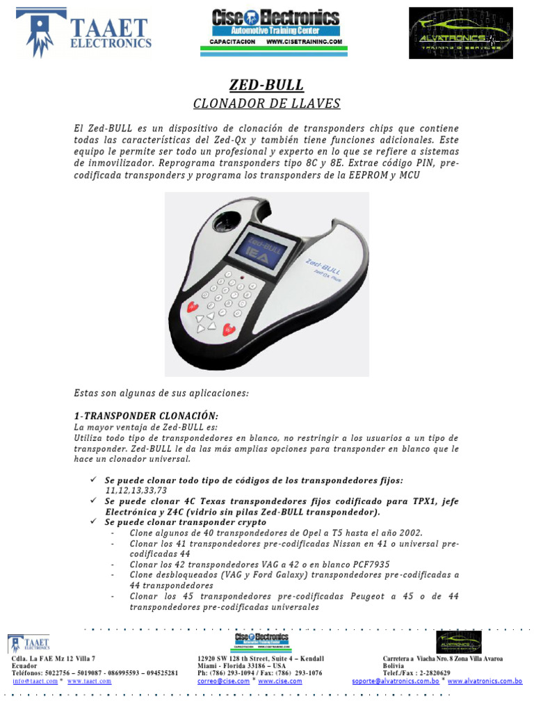 Zed_Bull_Caracteristicas_Internacional_ | Descargar gratis PDF ...