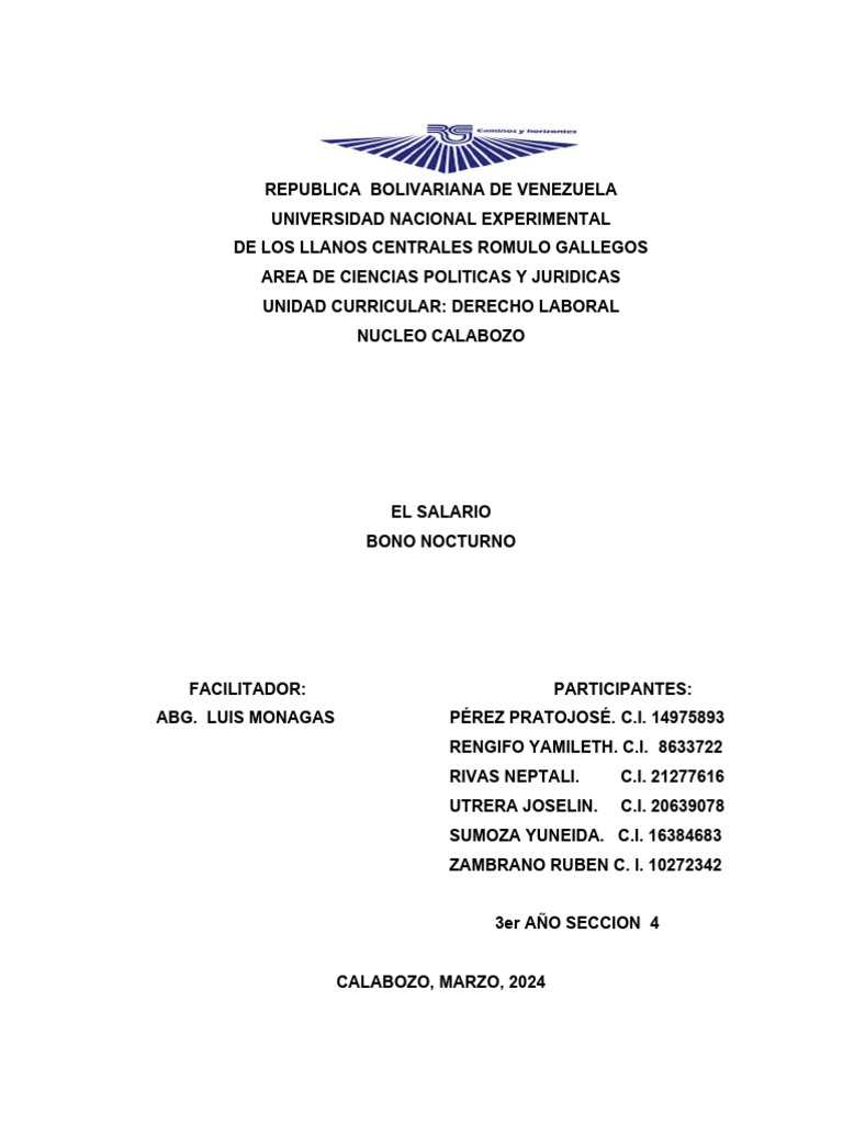 Bono Nocturno Grupo Utrera | PDF | Salario | Derecho laboral