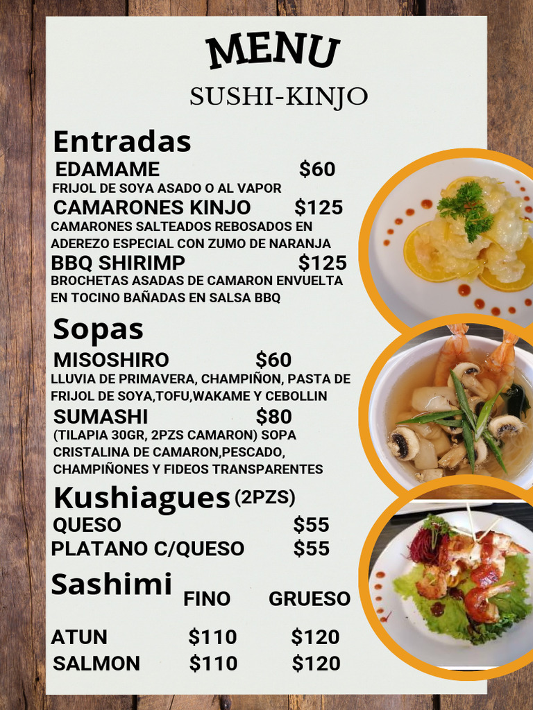 Menu Kinjo | PDF | Helado | Comida y bebida