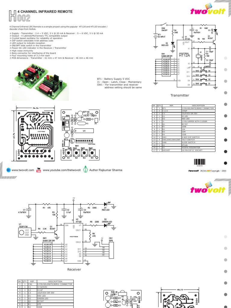 Twovolt Ir Remote | PDF | Electricity | Electrical Engineering