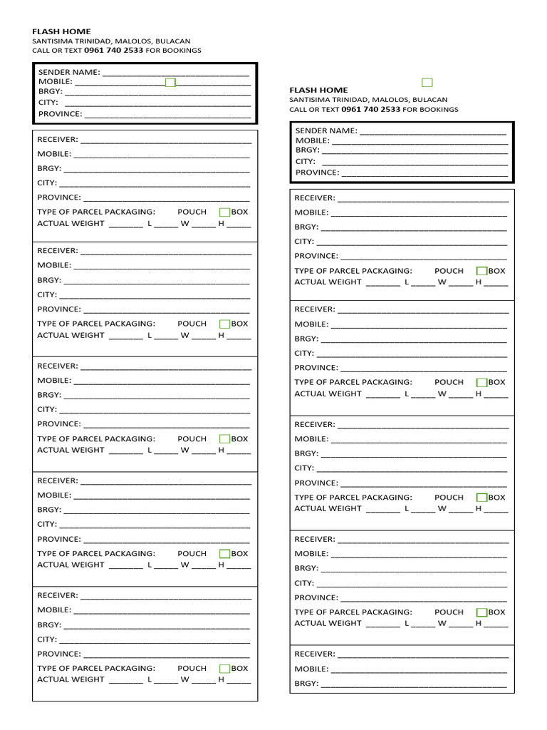 Sender Form | PDF