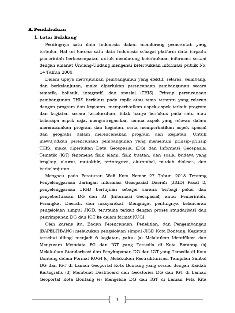 A. Pendahuluan 1. Latar Belakang | PDF