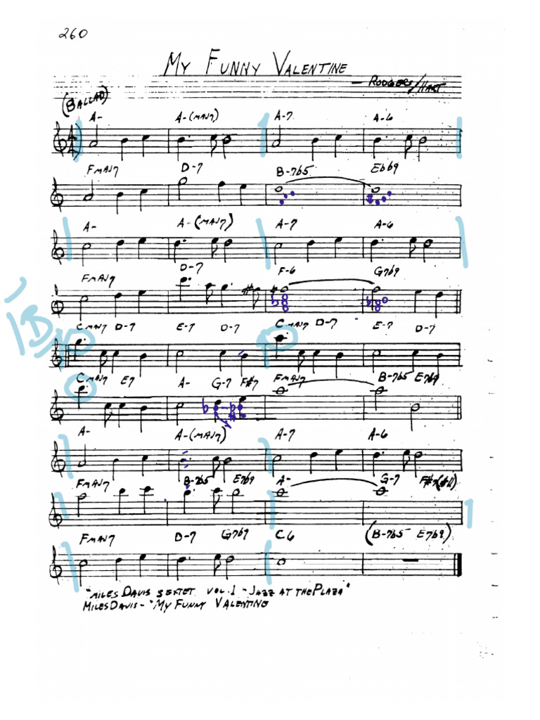 My Funny Valentine - Alto Sax | PDF