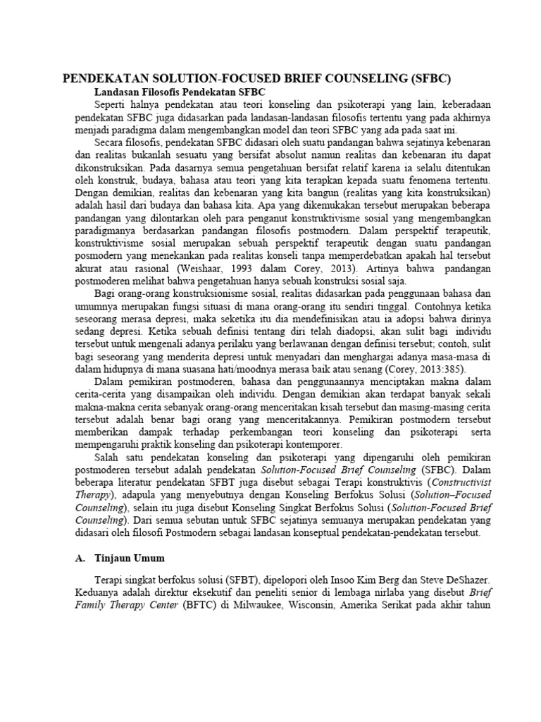 Pendekatan SFBC | PDF