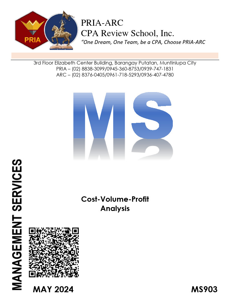 PRIA MS-03 CVP Analysis | PDF | Business Economics | Financial Accounting