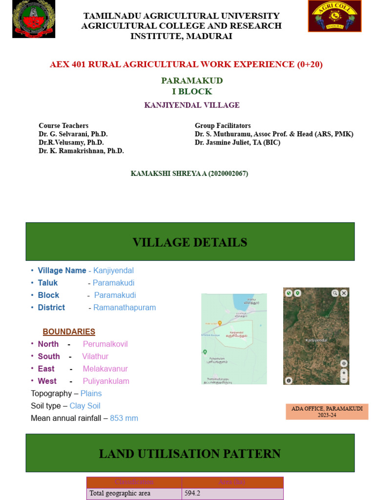 Paramakudi Village Profile | PDF | Agriculture | Cotton