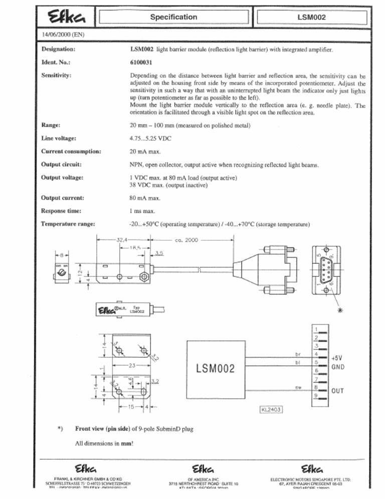 Lsm002 Sensor | PDF