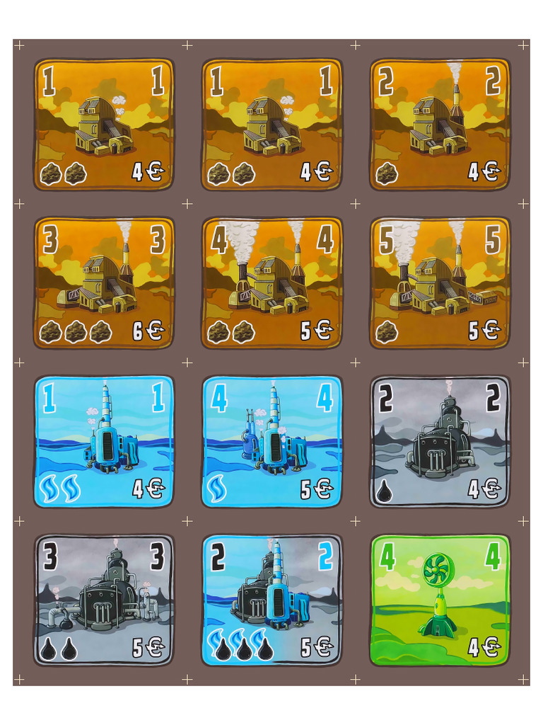 Power Grid The Card Game - PNP | PDF