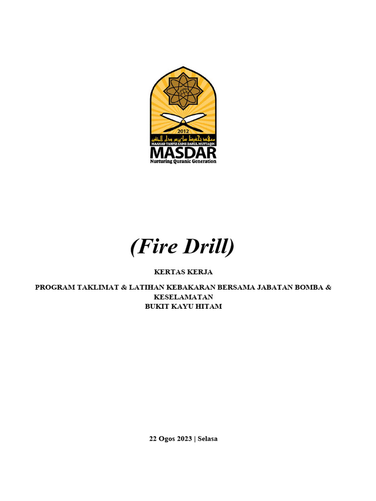 KK Firedrill 2023 | PDF