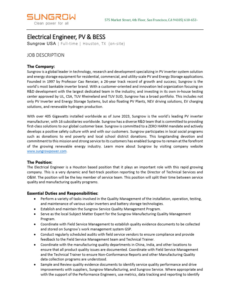 Electrical Engineer | PDF | Quality Management | Engineering