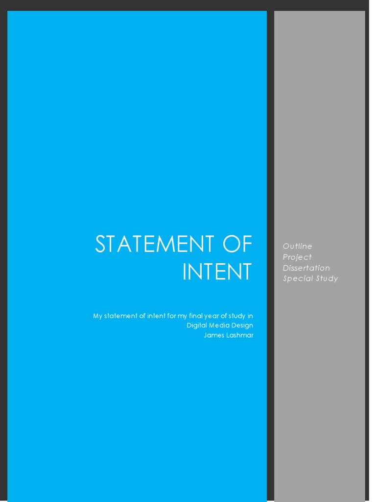 Digital Media Design Statement of Intent | PDF | Theory Of Everything ...