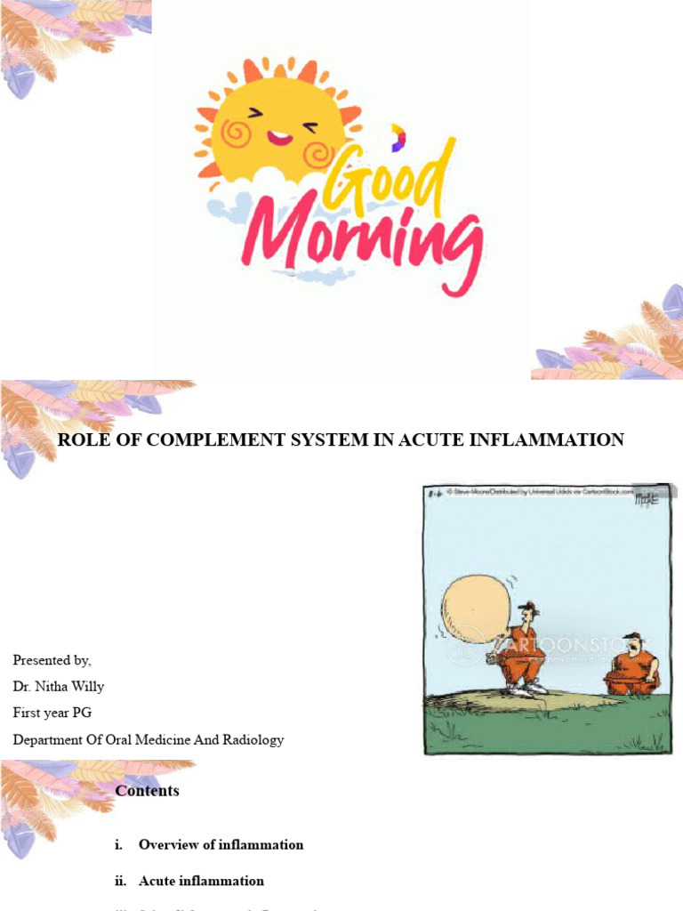 6.role of Complement System in Acute Inflammation | PDF | Inflammation | Complement System