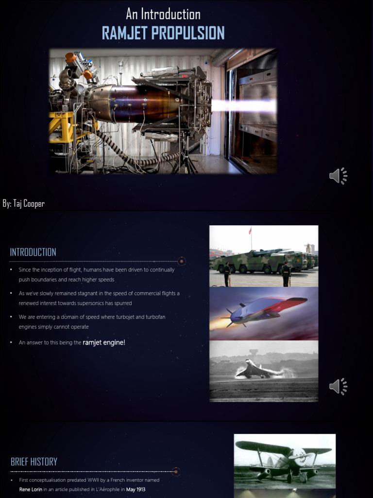 Ramjet Propulsion Slides - AERO2376 | Download Free PDF | Engineering | Flight