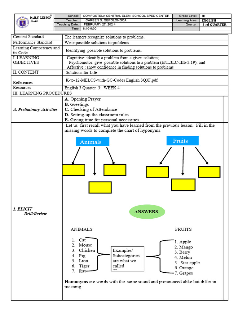 English Semi Detailed | PDF | Learning
