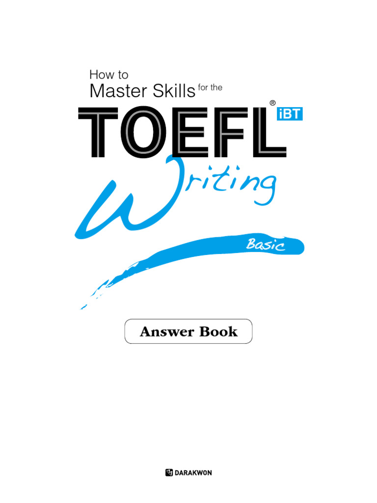 TOEFL iBT Writing Basic - 해답 | PDF | Teachers