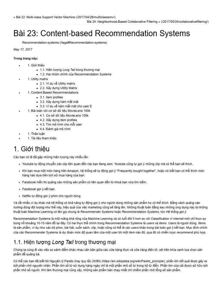 Content Based Filter | PDF