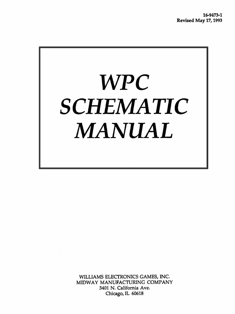 Williams WPC Schematics Revised May 17 1993 | PDF