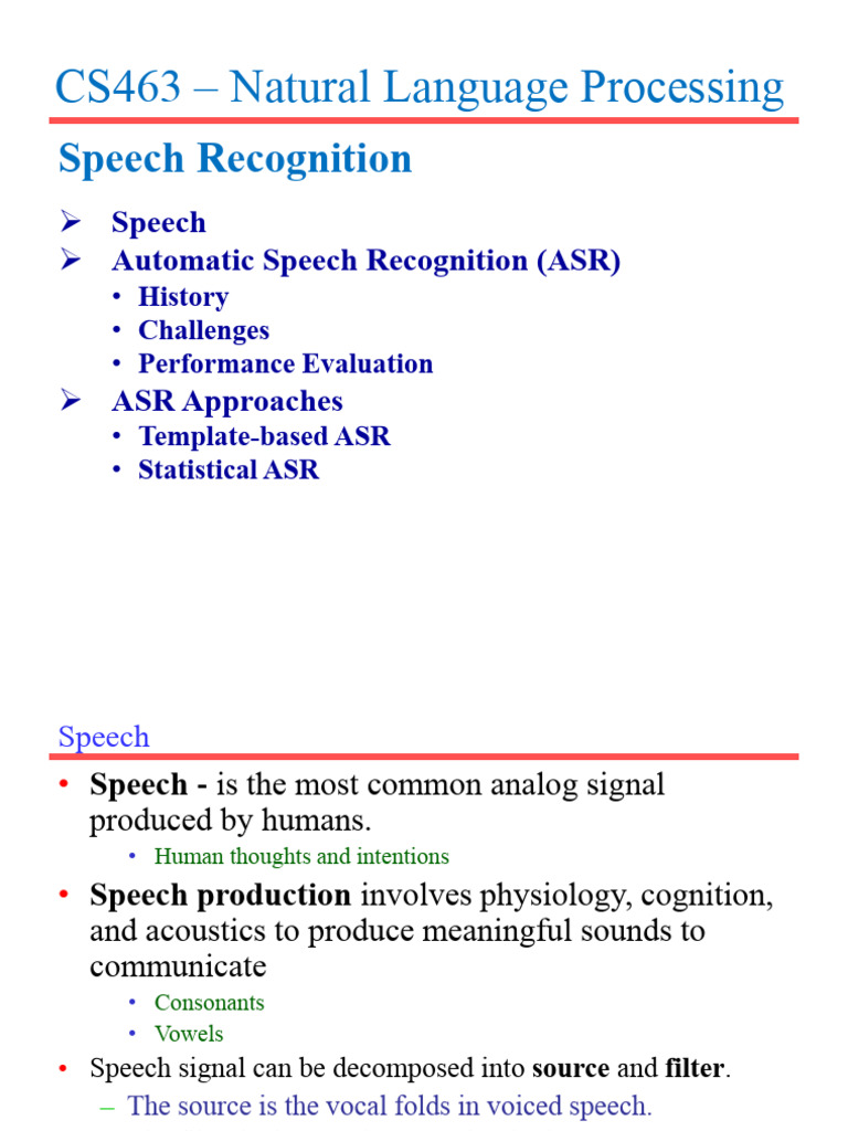 14-Speech Recognition | Download Free PDF | Speech Recognition | Speech