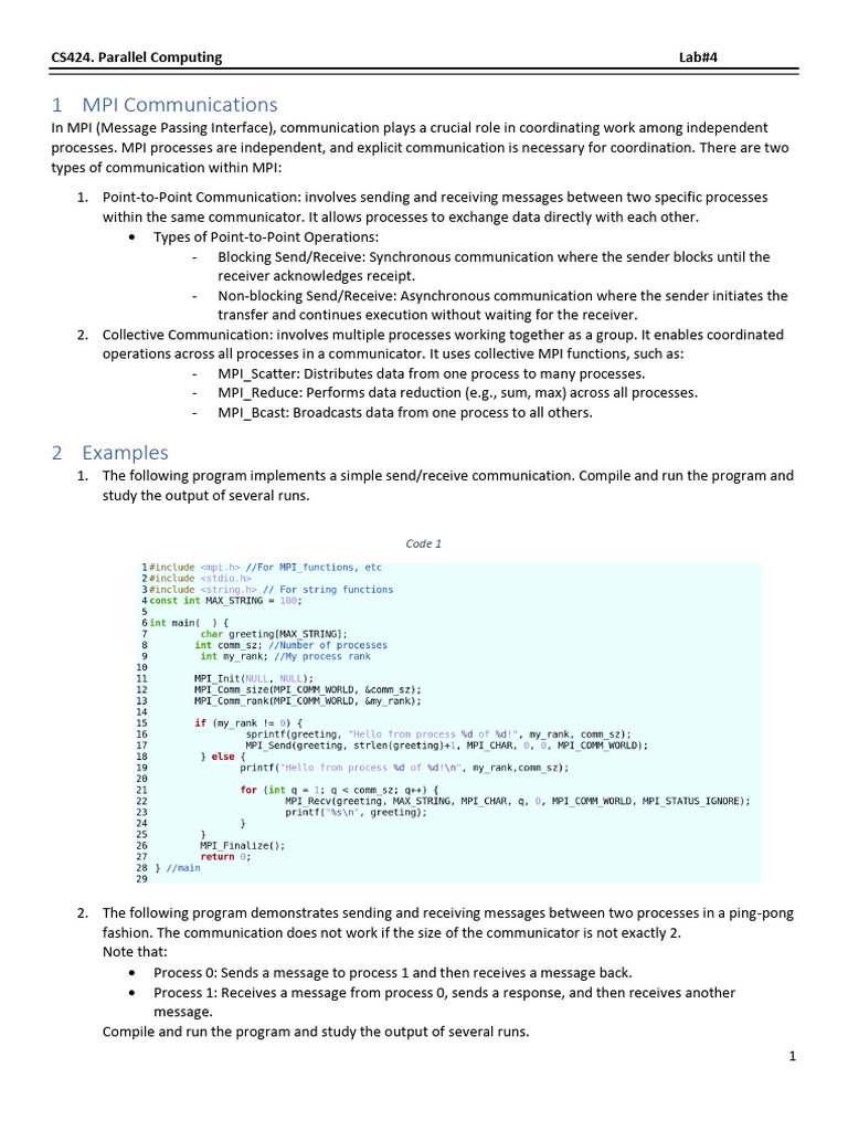 MPI1 | PDF | Message Passing Interface | Process (Computing) MPI1 | PDF | Message Passing Interface | Process (Computing)