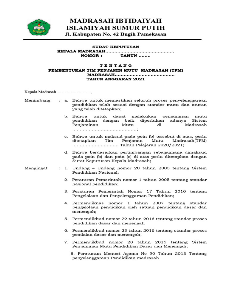 Draft SK TPM NEW | PDF | Komputer