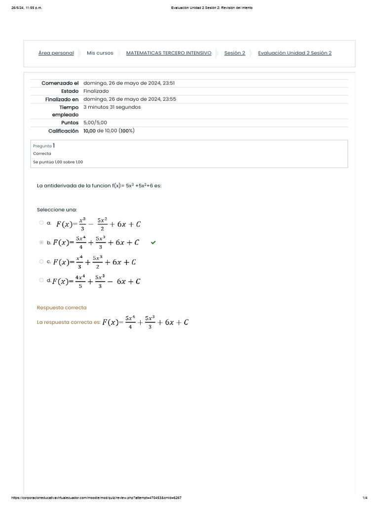 Evaluaciones - Matematica - U2 S1234. | PDF | Cálculo | Análisis matemático