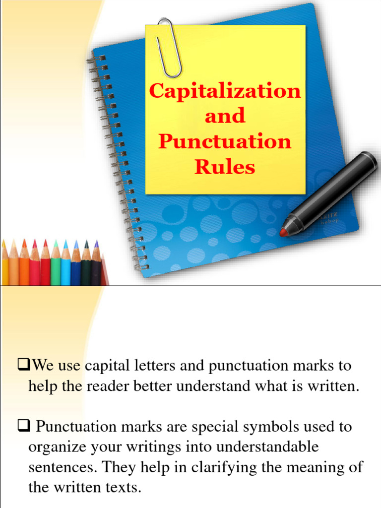 Capitalization & Punctuation Marks | Download Free PDF | Comma | Letter ...