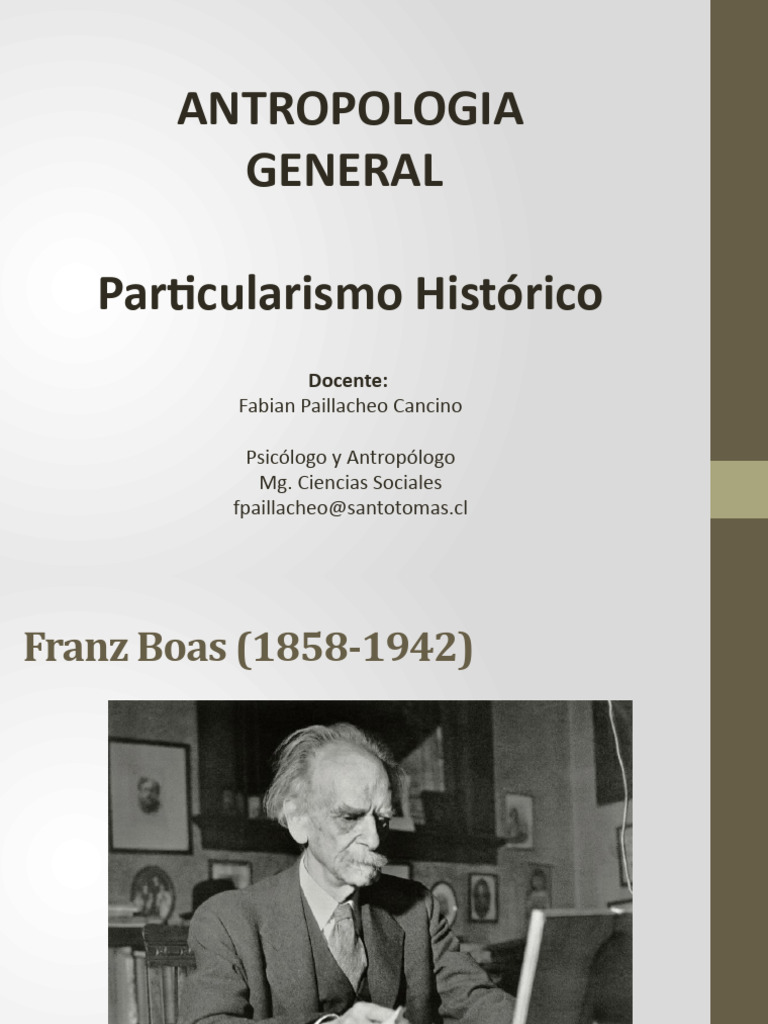 Particularismo Histórico. F. Boas | PDF | Evolución | Antropología